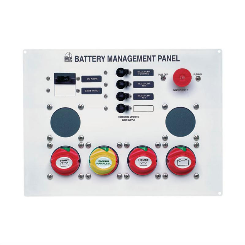 BEP Battery Management Panel - Type One Single Engine Two Battery Banks ...