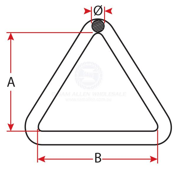 Stainless Steel Double Bar Triangle - 316 Grade | Boat Warehouse