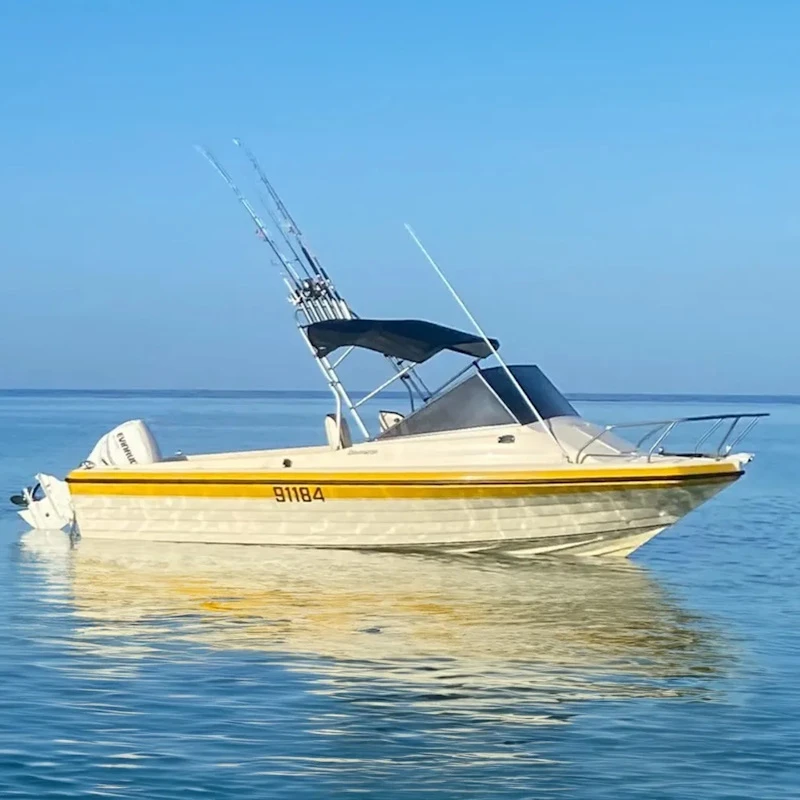 Oceansouth Boat Bimini Top with Rocket Launcher - Whitewater Pro Black ...