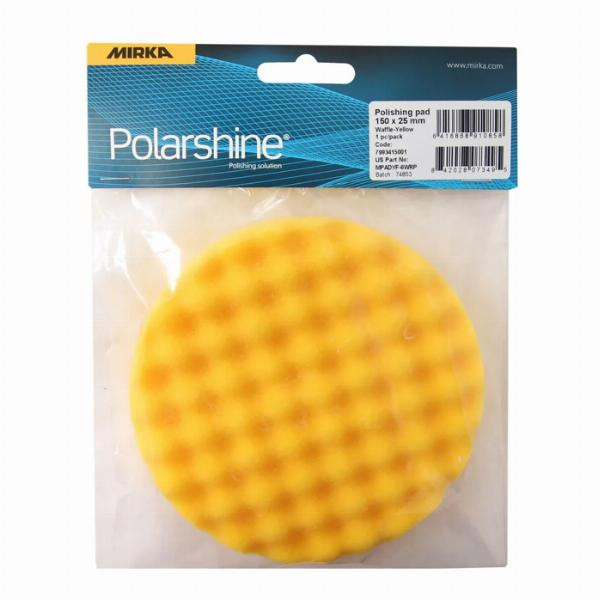 MIRKA Foam Polishing Pad - 135mm, Yellow Waffle (7993413501) | Boat ...