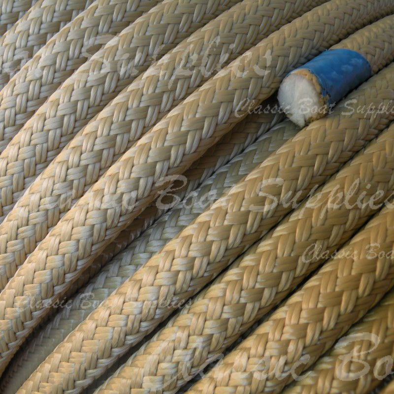 Braided Polyester Sailing Rope - Beige (per metre) | Boat Warehouse