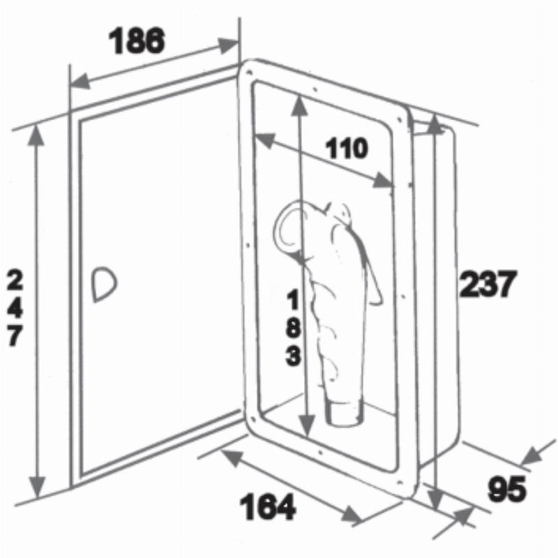 Transom Shower Box Recessed with S/S Hose (51065) | Boat Warehouse ...