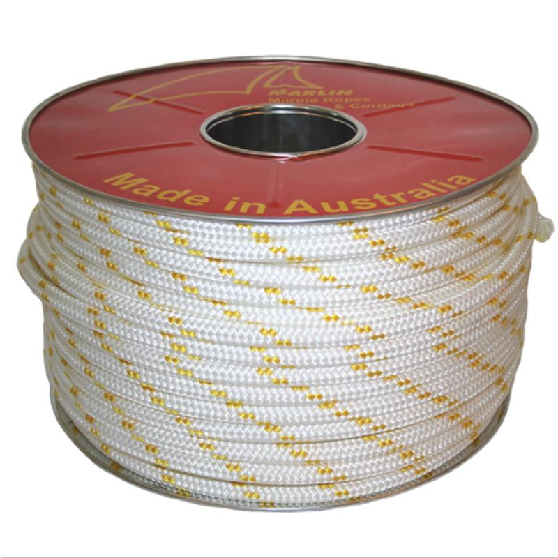 Polyester Double Braid Yacht Flecked Rope - 8mm (Per Metre) | Boat ...