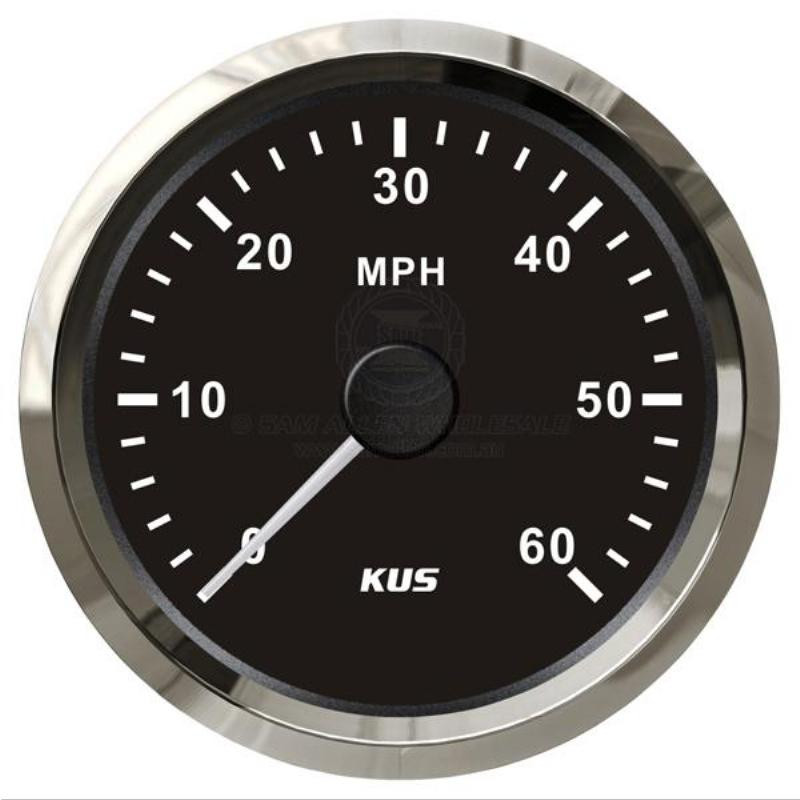 KUS Gauges KUS Speedometer Gauge - White & Stainless Steel (43740 ...