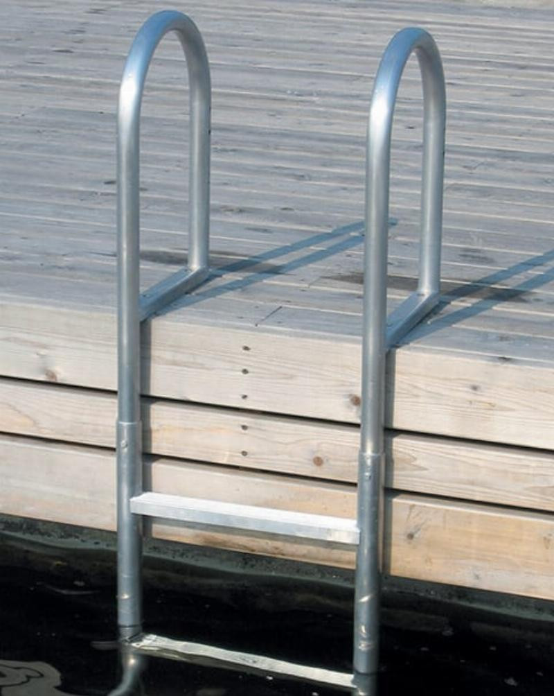 Dock Ladder Aluminium Fixed - 3 Wide Steps (DE2043F) | Boat Warehouse