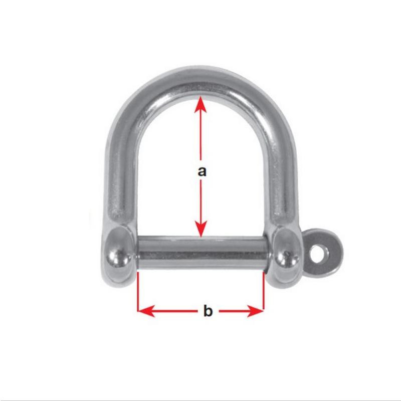 Extra Wide 316-Grade Stainless Steel Shackles | Boat Warehouse