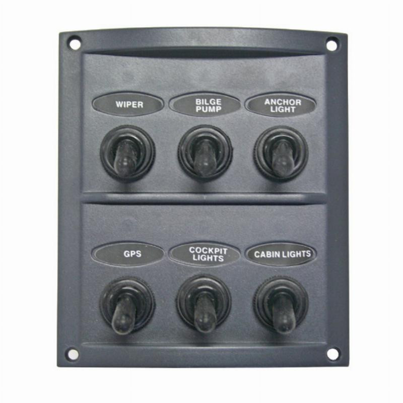RWB Marine Grey Splashproof 6 Switch Panels (RWB2091) | Boat Warehouse