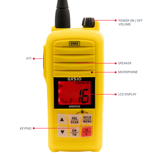 GME GX510 GMDSS Survival Craft Radio (GX510) | Boat Warehouse Australia