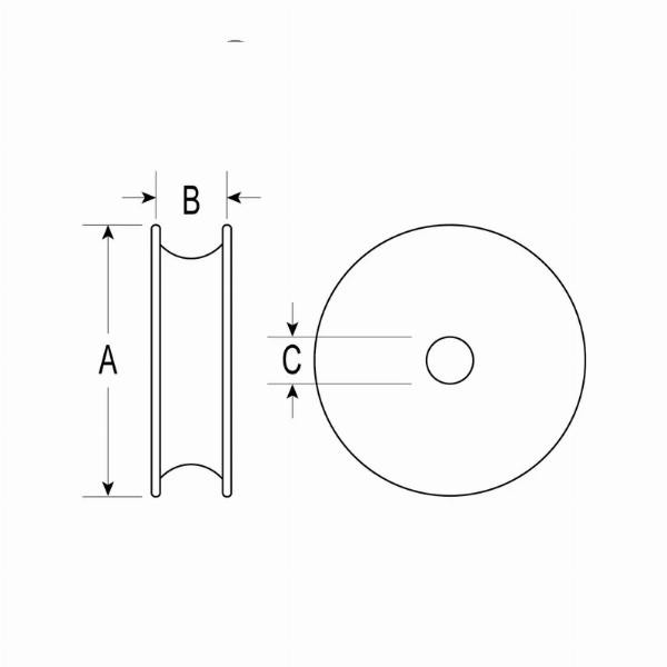 Series 60 Roller Bearing Sheave (RFRF68000 RFRF68000W) | Boat Warehouse ...