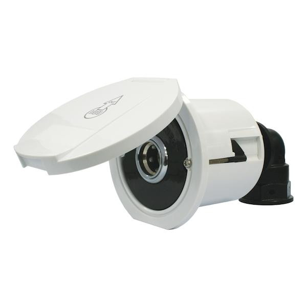 Water Outlet Elbow + White Round Cover (RWB8115) | Boat Warehouse Australia