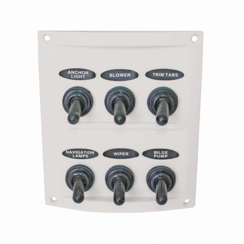 RWB Marine White Splashproof 6 Switch Panels (RWB2094) | Boat Warehouse