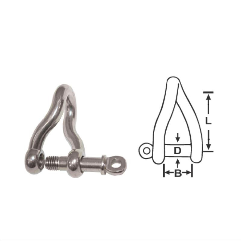 Sinox Marine Twisted Shackles - Stainless Steel (RWB2437 RWB2438 ...