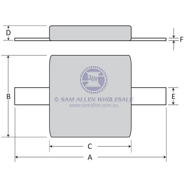 Aluminium Tear Drop Block Anodes With Steel Strap | Boat Warehouse