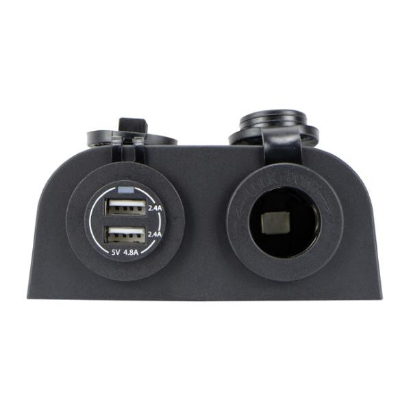 Relaxn Power Outlet & Dual USB Charger Flush Mount (530003 530003-10 ...
