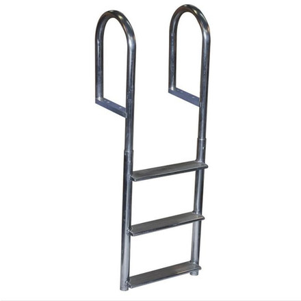Dock Ladder Aluminium Fixed 3 Wide Steps DE2043F Boat Warehouse
