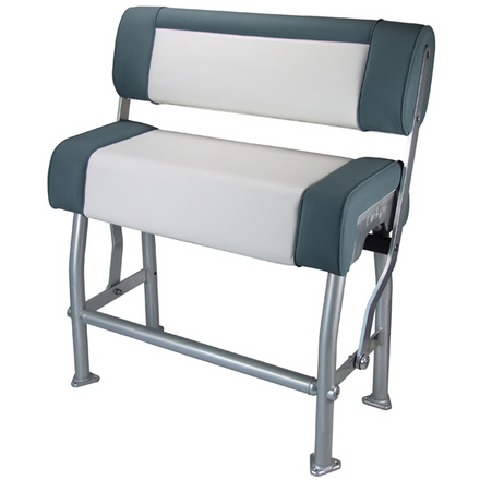 Relaxn Centre Console Flip-Back Seat Grey/White (293900) | Boat Warehouse