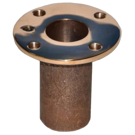 Bronze Stanchion Base - Flush (027607) | The Boat Warehouse