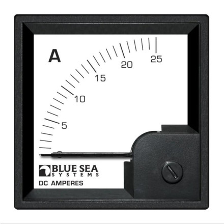 DC DIN Ammeter with Internal Shunt 0-25A (BS-1052) | The Boat Warehouse