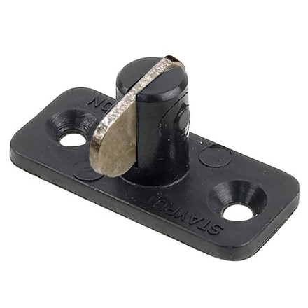 Short, Black Stayput Horizontal Fastener with Stainless Steel Tongue ...