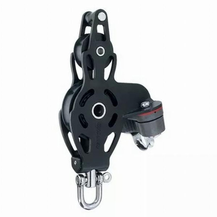 Harken 75mm Aluminium Fiddle ESP Block - Swivel, Becket, Cam Cleat ...