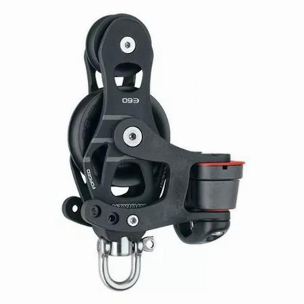 Harken 60mm Aluminum Element Fiddle Block - Swivel, Cam Cleat (6265 ...