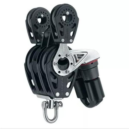 Harken 57mm Triple Ratchet Block - Swivel, 40mm Side Carbos, Cam Cleat ...