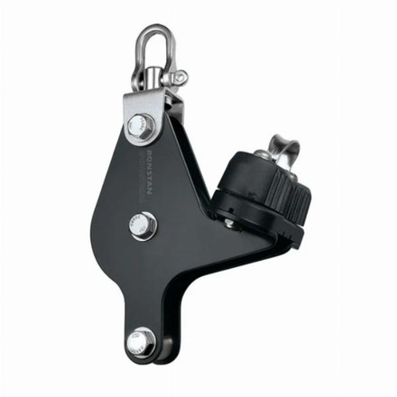 Ronstan Series 75 Single Industrial Pulley Block with Becket and Cleat ...