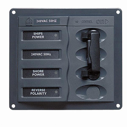 BEP Marinco Contour AC Mains Panel with Manual Changeover Switch ...
