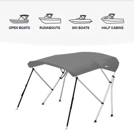 Oceansouth White Water Boat Canopy - Grey | Boat Warehouse Australia