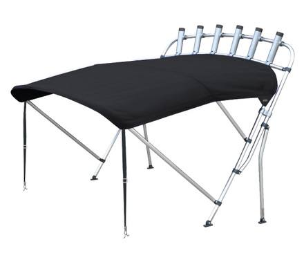 Oceansouth Boat Bimini Top with Rocket Launcher - Whitewater Pro Black ...
