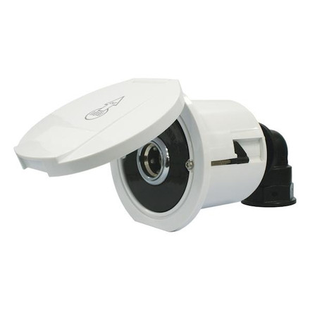Water Outlet Elbow + White Round Cover (RWB8115) | Boat Warehouse Australia
