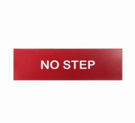 Safety No Step Sign - White on Red (463618) | Boat Warehouse Australia