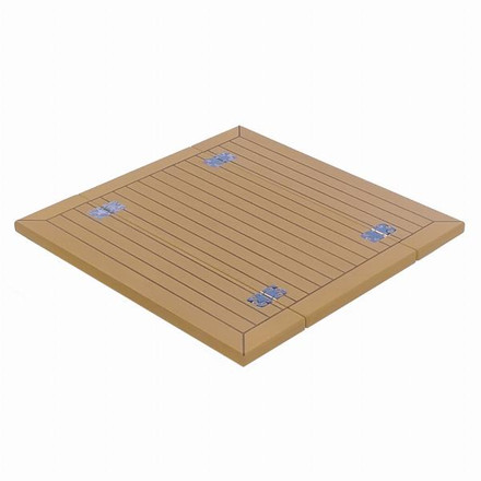 EcoTeak Table Top with Folding Wings & Exposed Hinges (420535 420540 ...