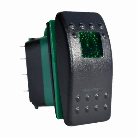 Rocker Switch On-Off-On DPDT 7-Pin Green LED (EA-RS-03) | Boat ...