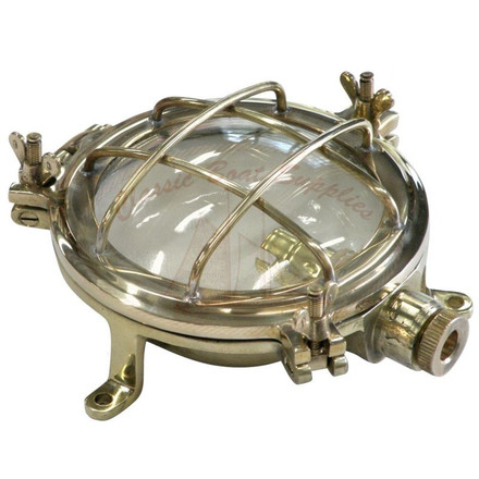 Davey Brass Guarded Bulkhead Light