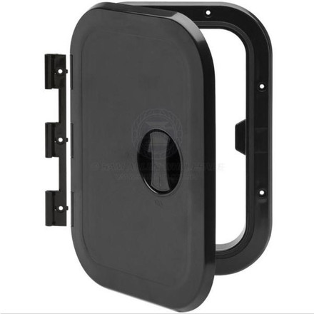 CAN-SB Marine Plastics Plastic Hatch with Removable Hinge - Black ...