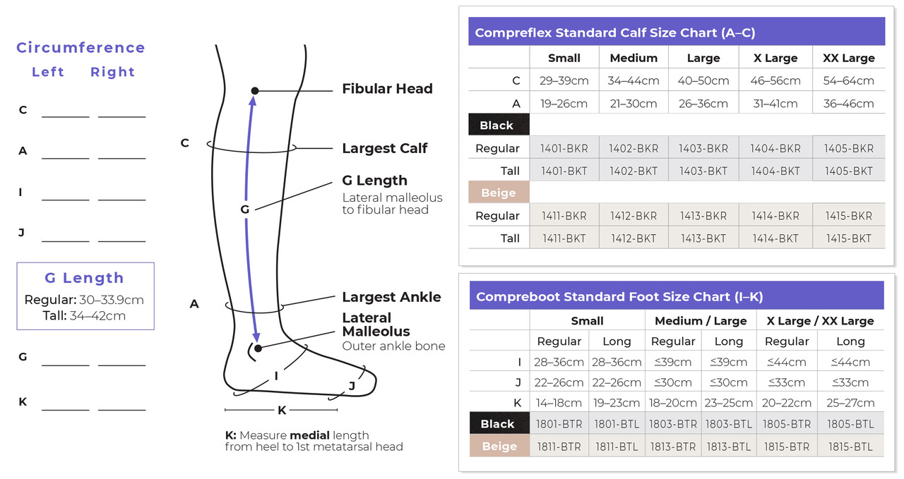 Sigvaris Compreflex Standard Calf & Foot Wrap - RCG Medical