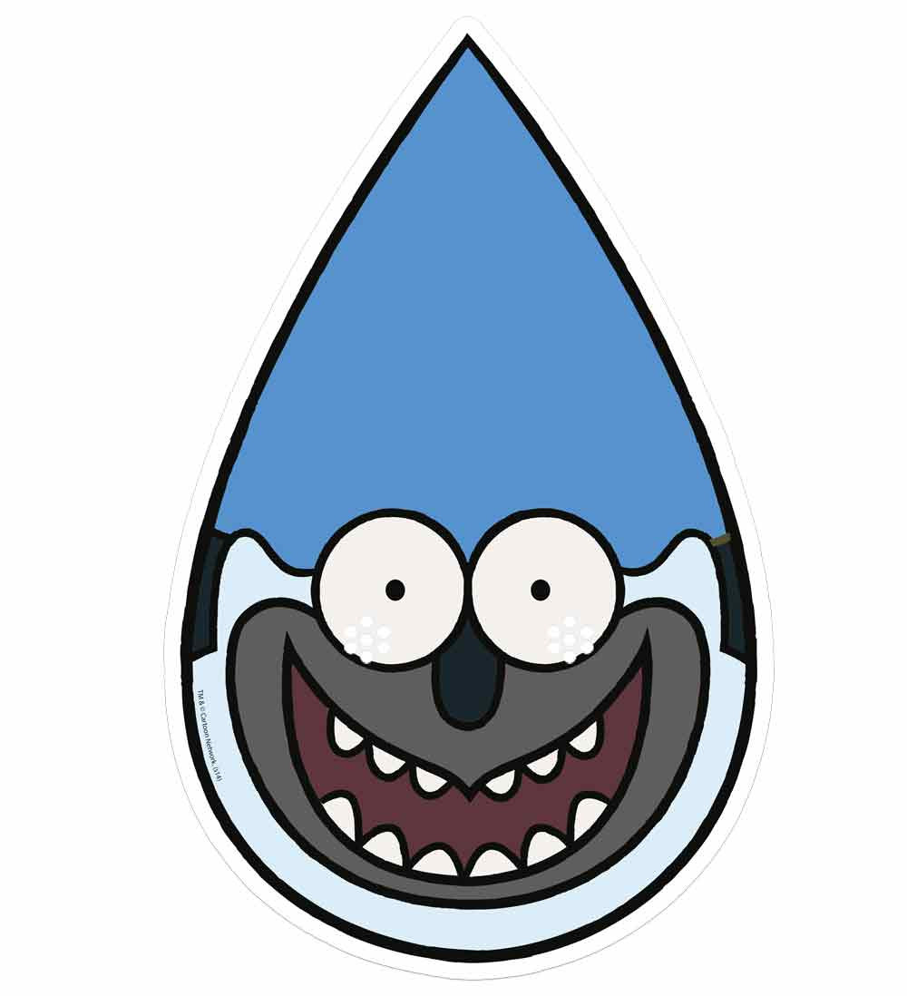 Mordecai from The Regular Show Single Card Party Face Mask available ...