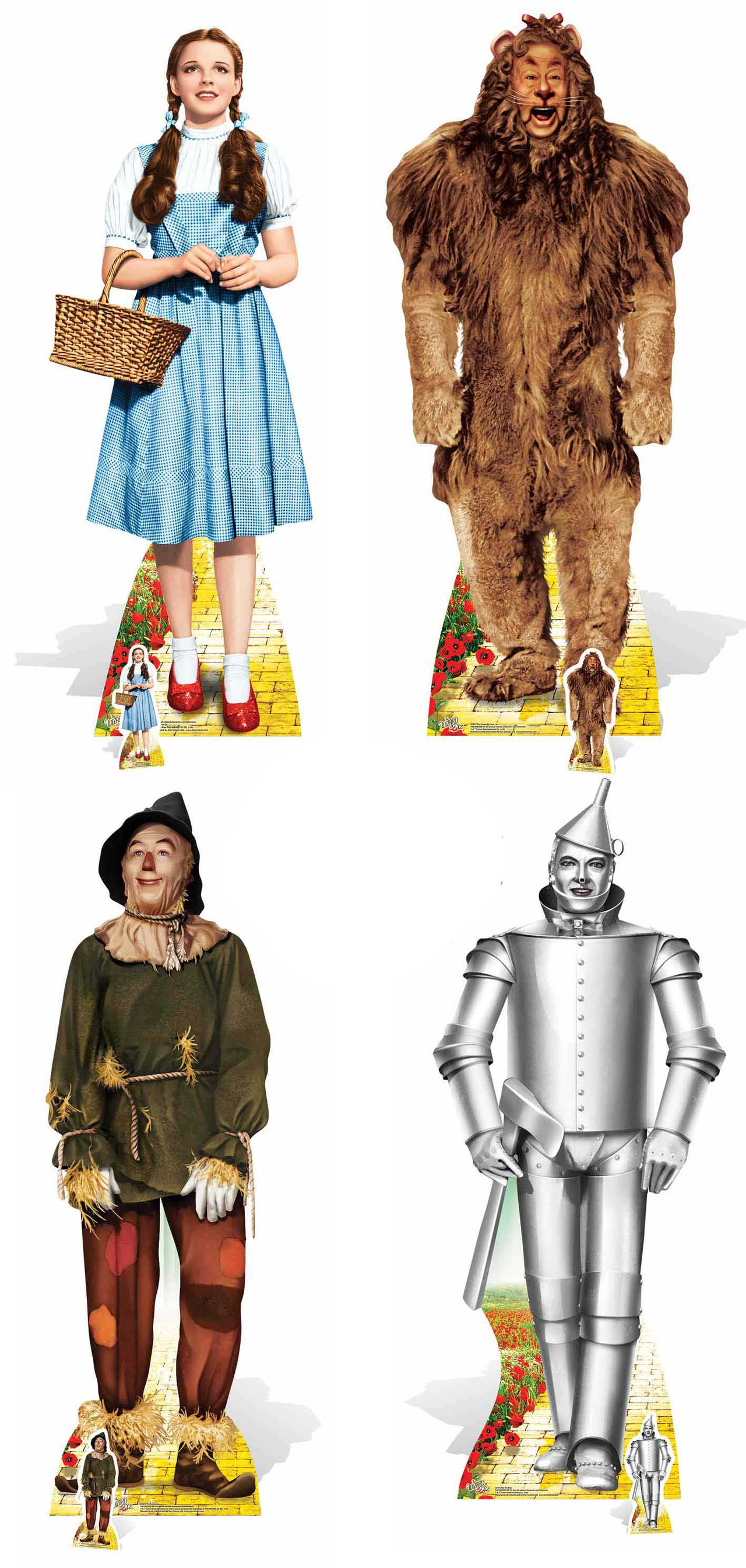 The Wizard of Oz Set of 4 Lifesize Cardboard Cutout Collection