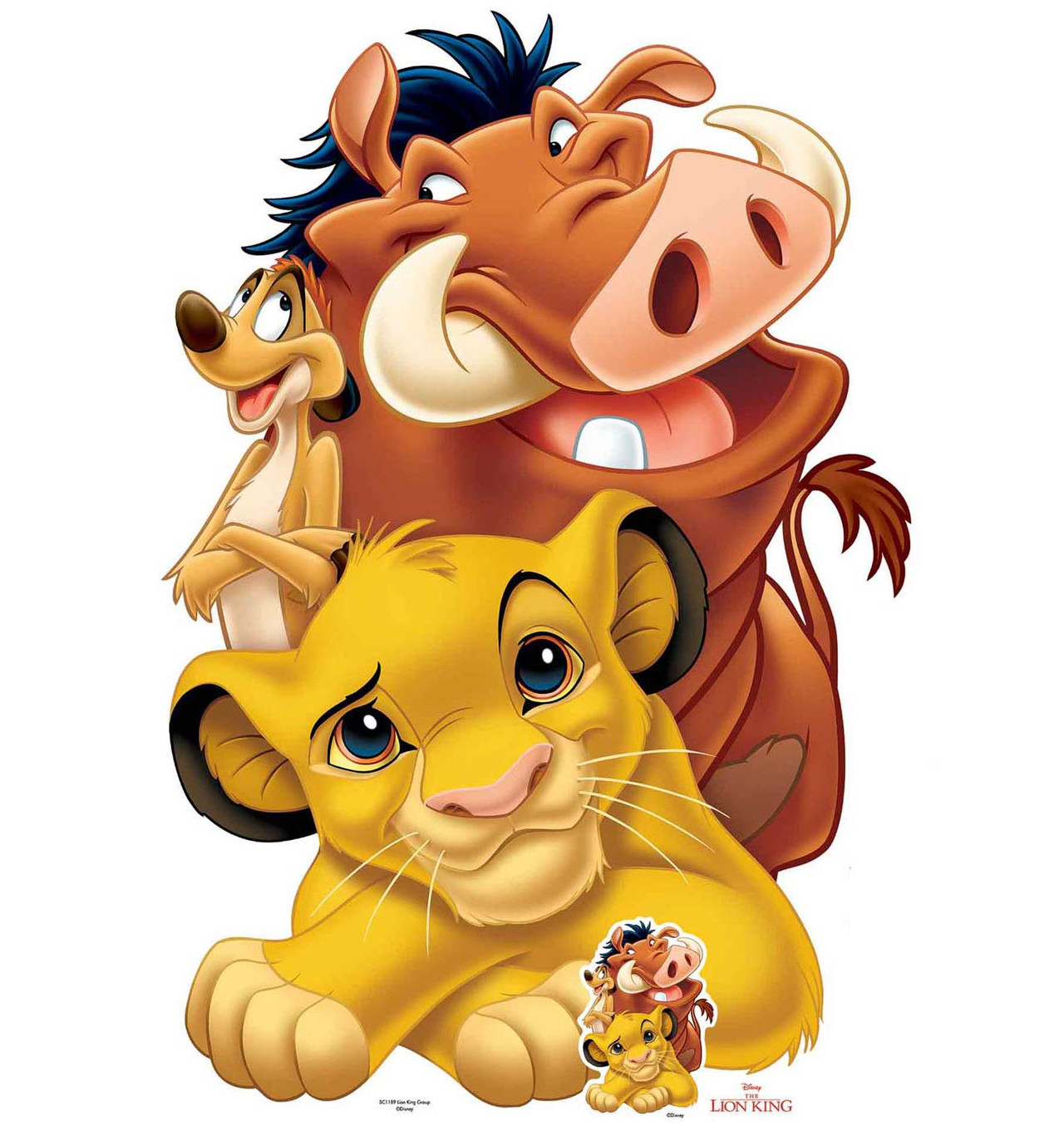 Lion King Group With Simba Timon And Pumbaa Cardboard Cutout