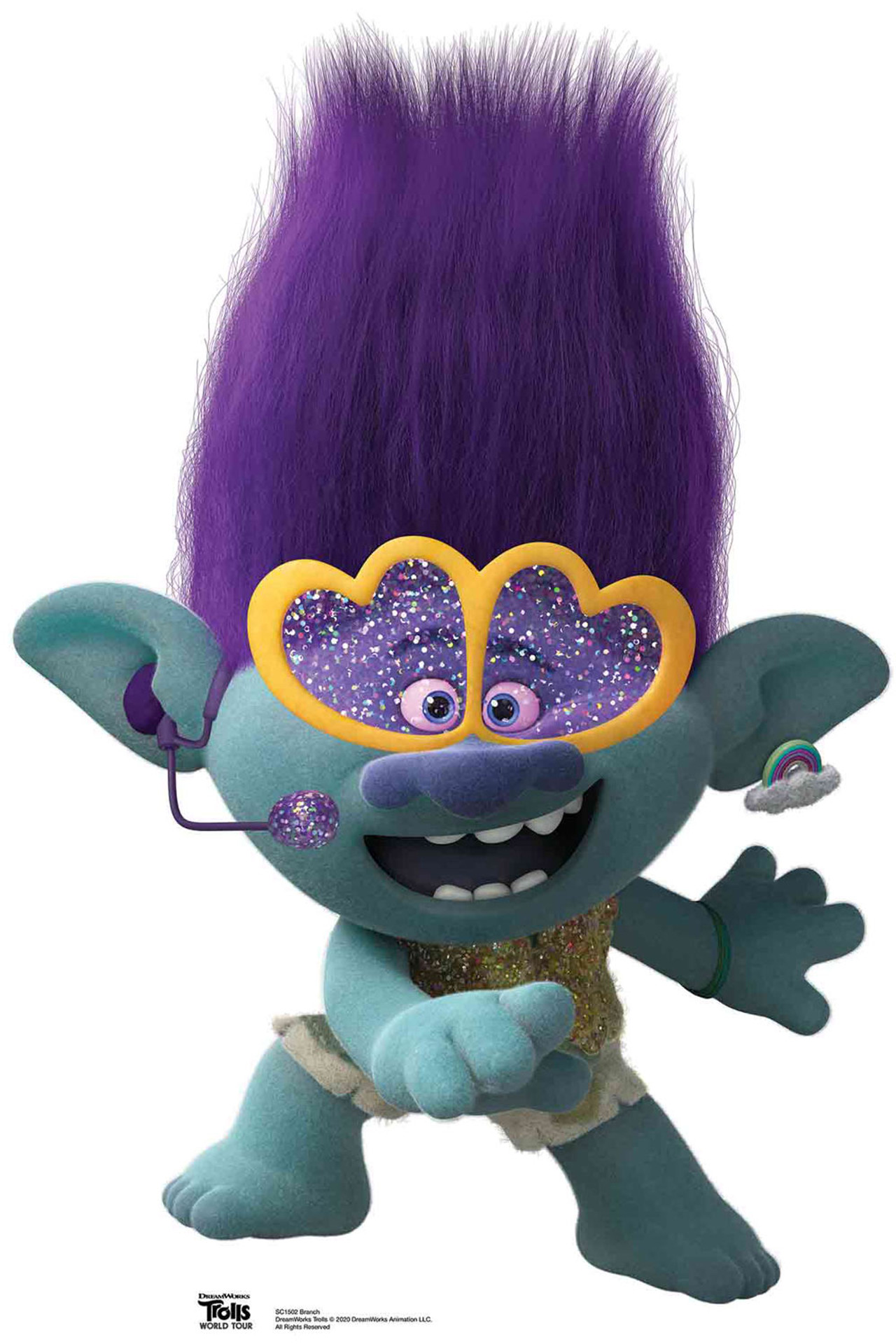 Princess Poppy Punk Troll Official Trolls World Tour Lifesize Cardboard