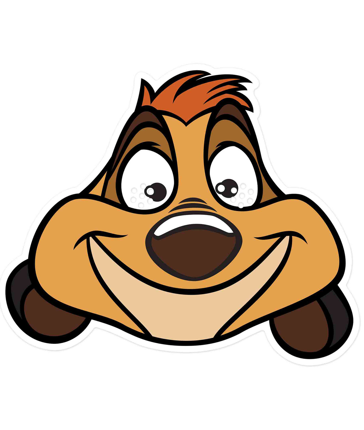 Pumbaa du Roi Lion Officiel Disney 2D Card Party Mask