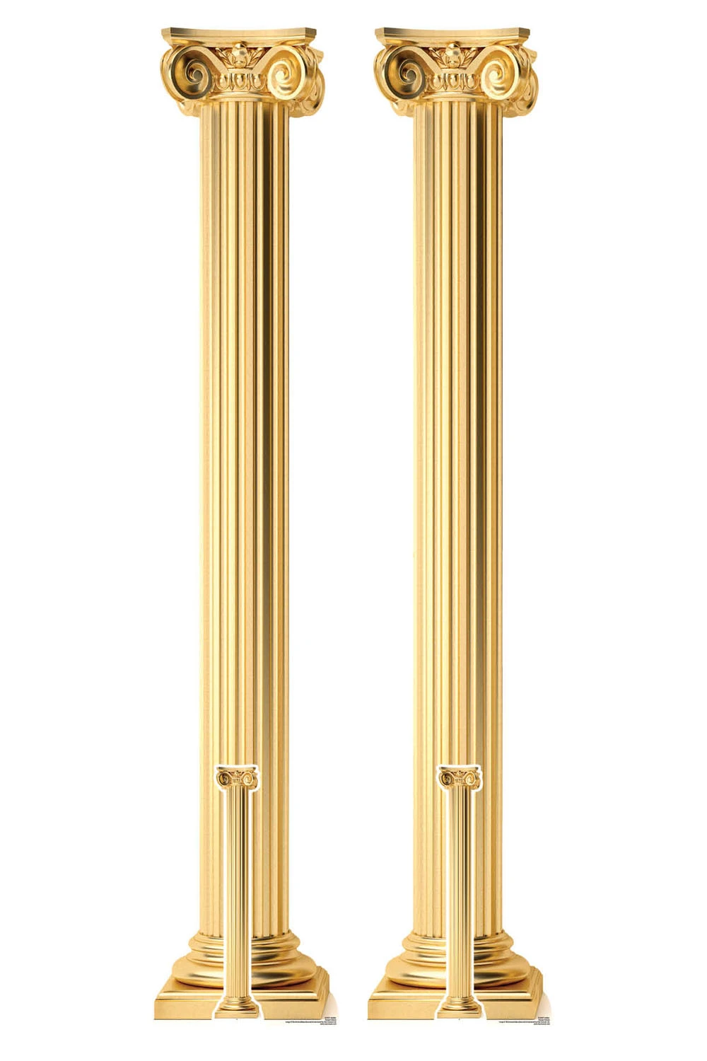 Golden Roman Pillars Cardboard Cutouts Double Pack - Set of 2 Standees