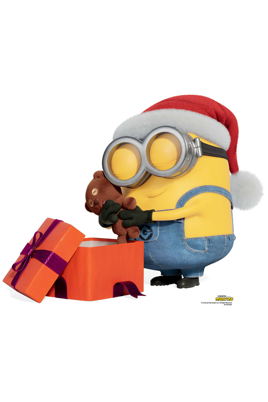 Découpe En Carton De Noël Minion Bob Standee Officiel Minions