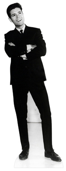 Lifesize Cardboard Cutout of Cliff Richard Black and White 1950s buy ...