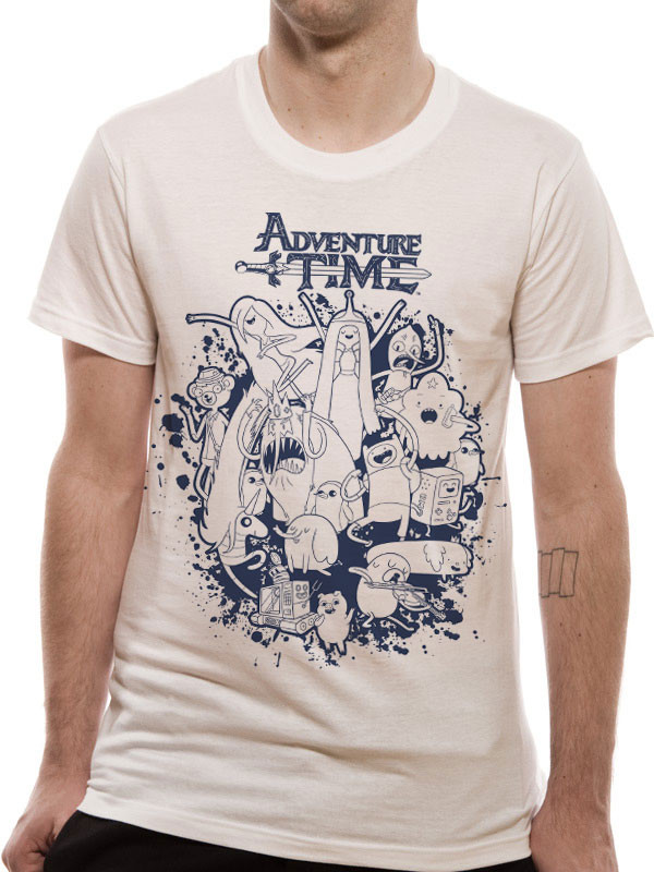 Adventure Time Character Group Ink Splat Official Unisex T-Shirt. Buy ...