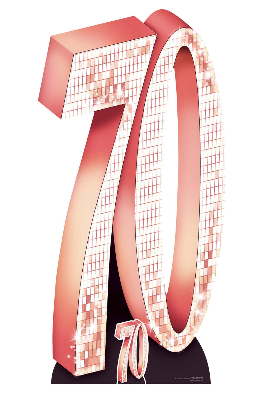 Number 70 Rose Gold Cardboard Cutout / Standee / Standup
