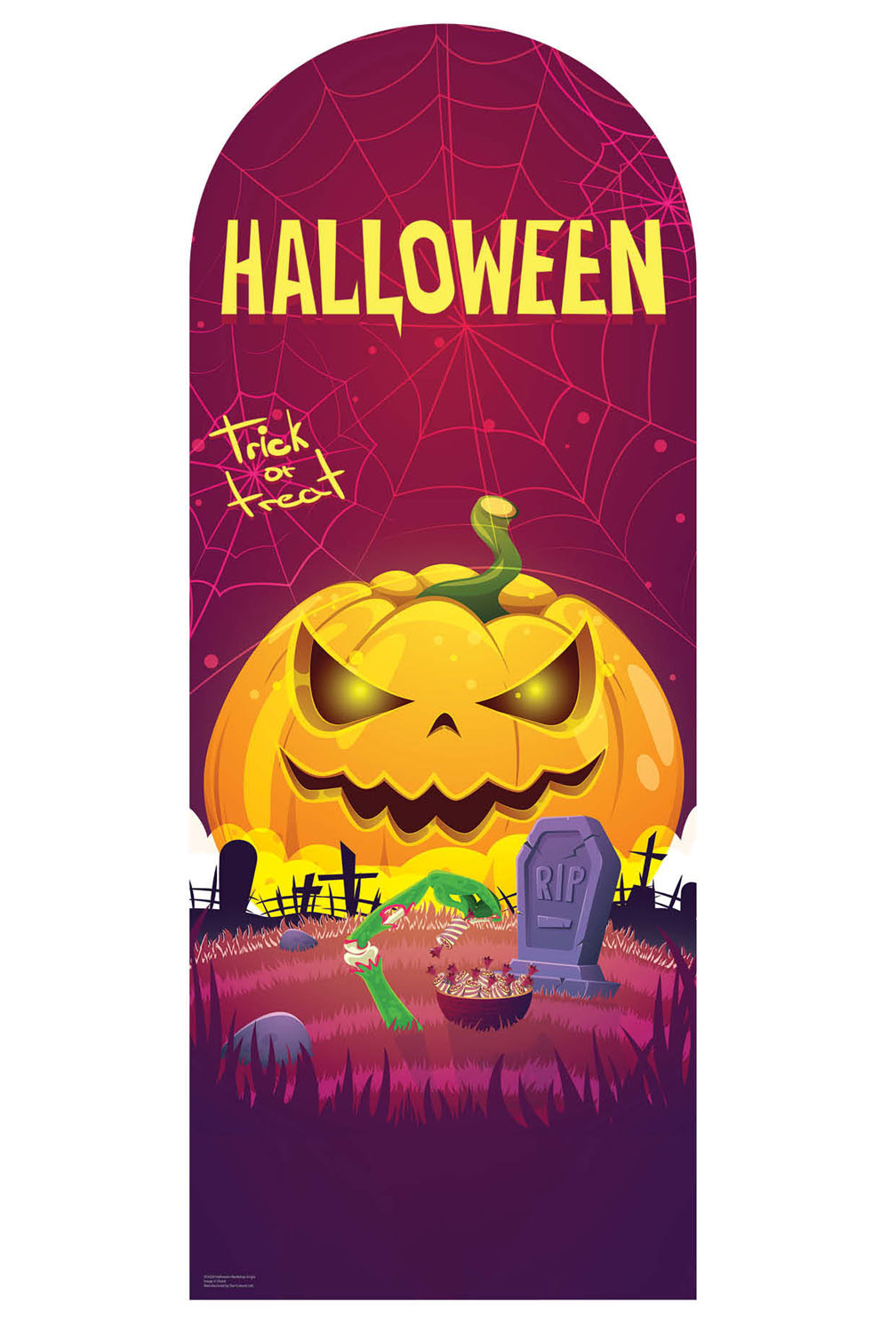 Halloween Spooky Cardboard Backdrop Standee Scene