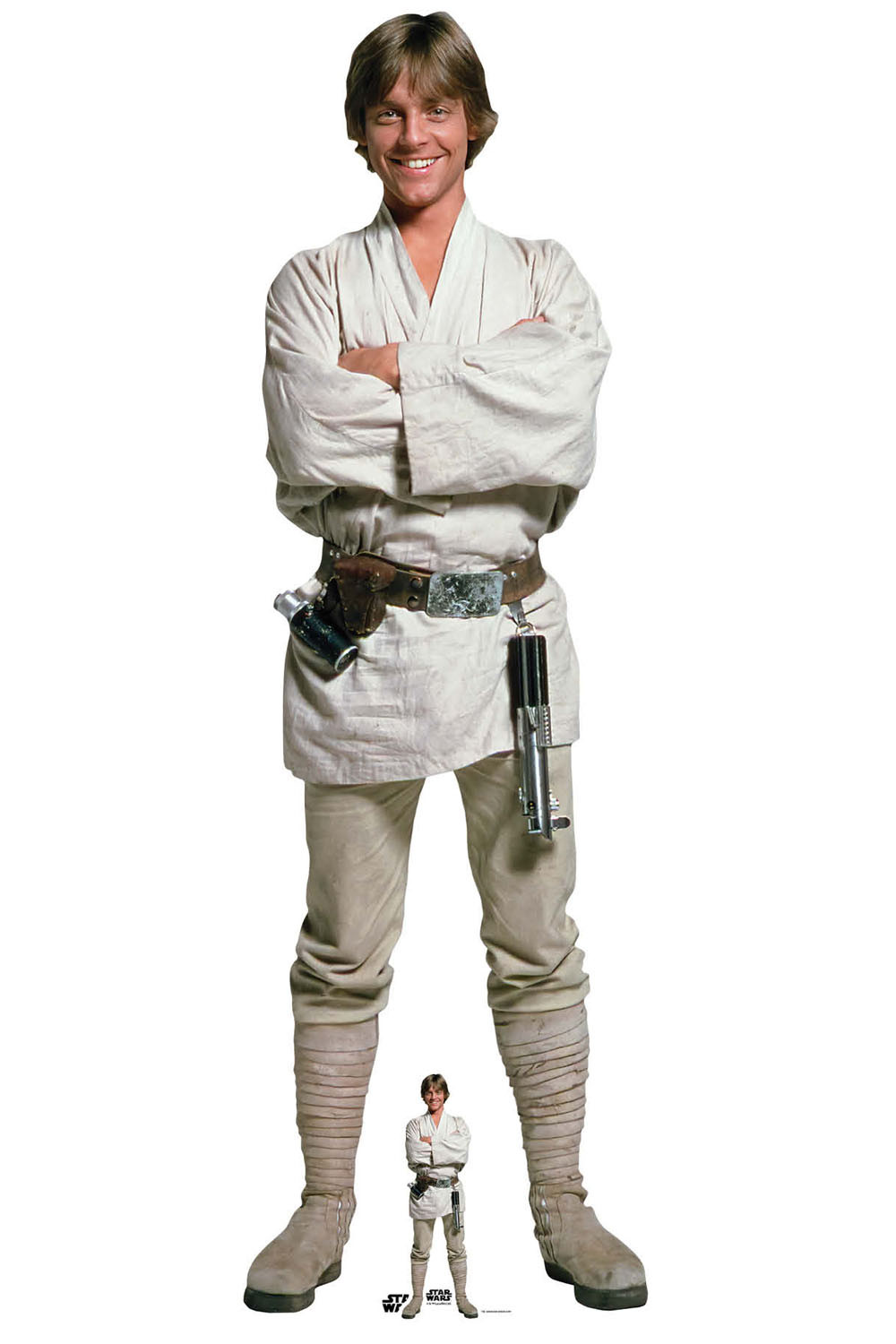 Luke Skywalker White Robe From Star Wars Cardboard Cutout Official Standee