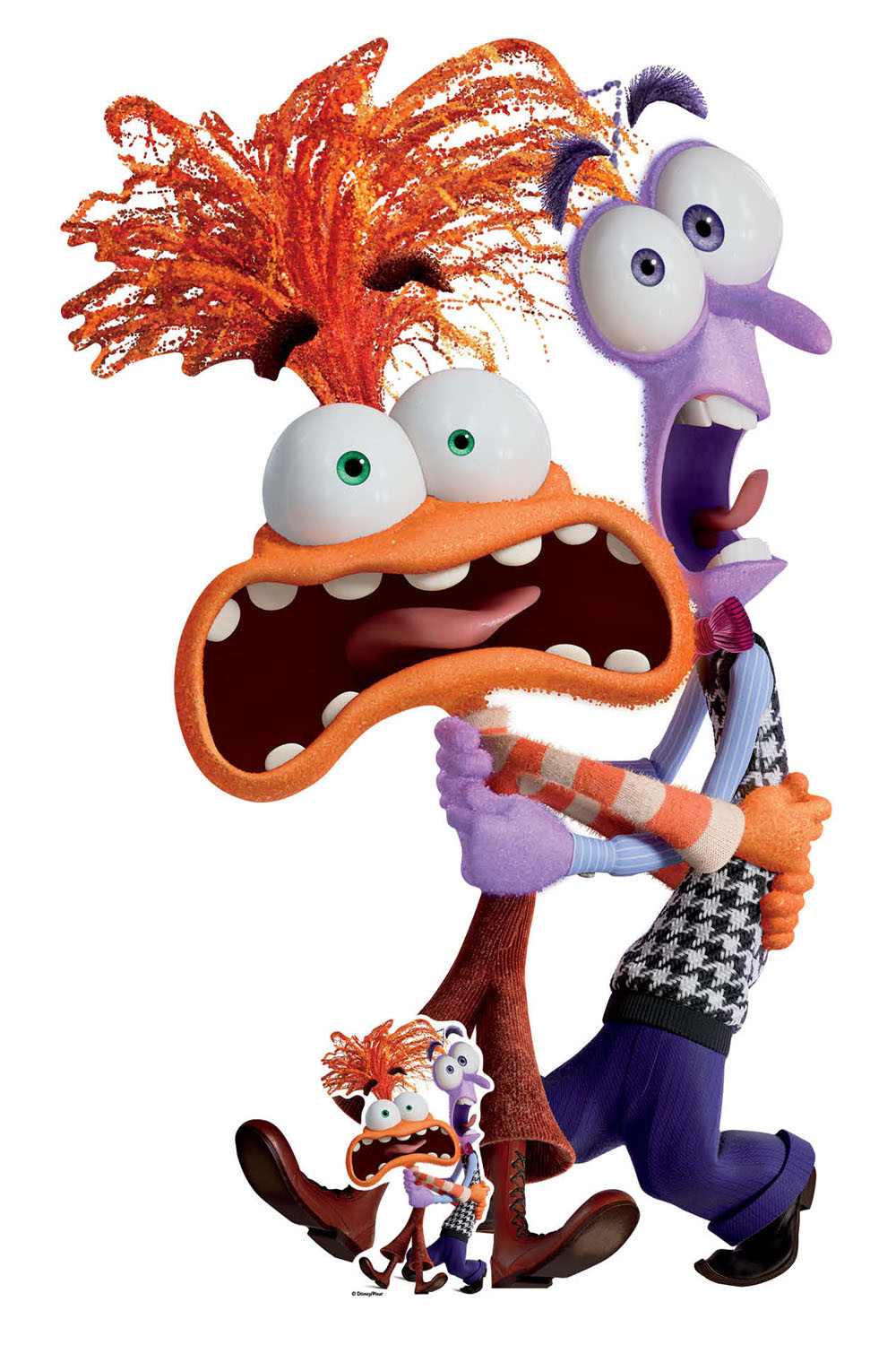 Anxiety And Fear From Inside Out 2 Cardboard Cutout Official Disney Standee